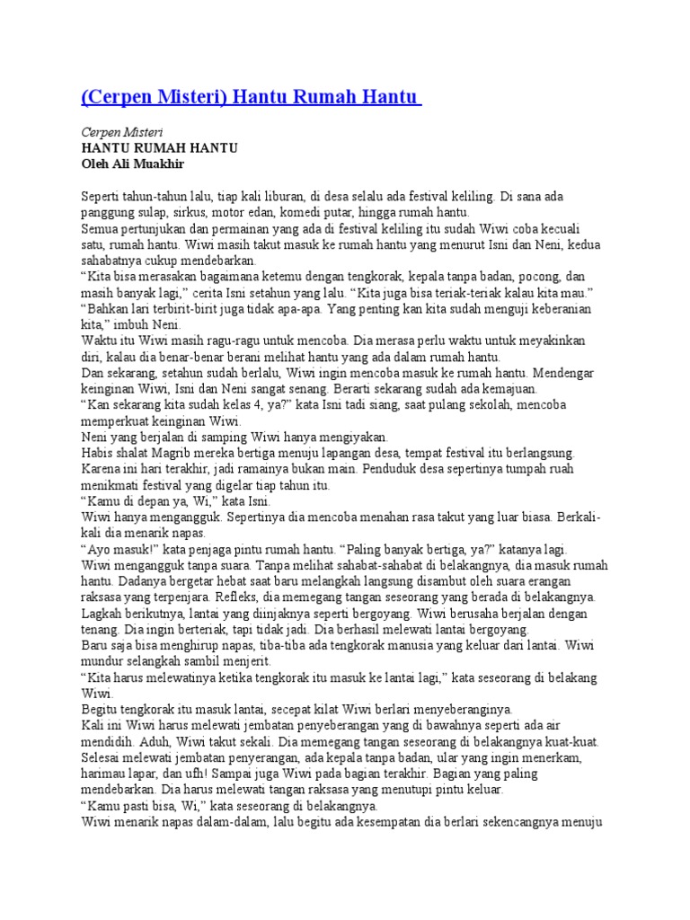 Cerpen Misteri | PDF