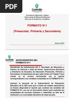 Formato 911 Blanco | PDF | Educación Secundaria | Licenciatura