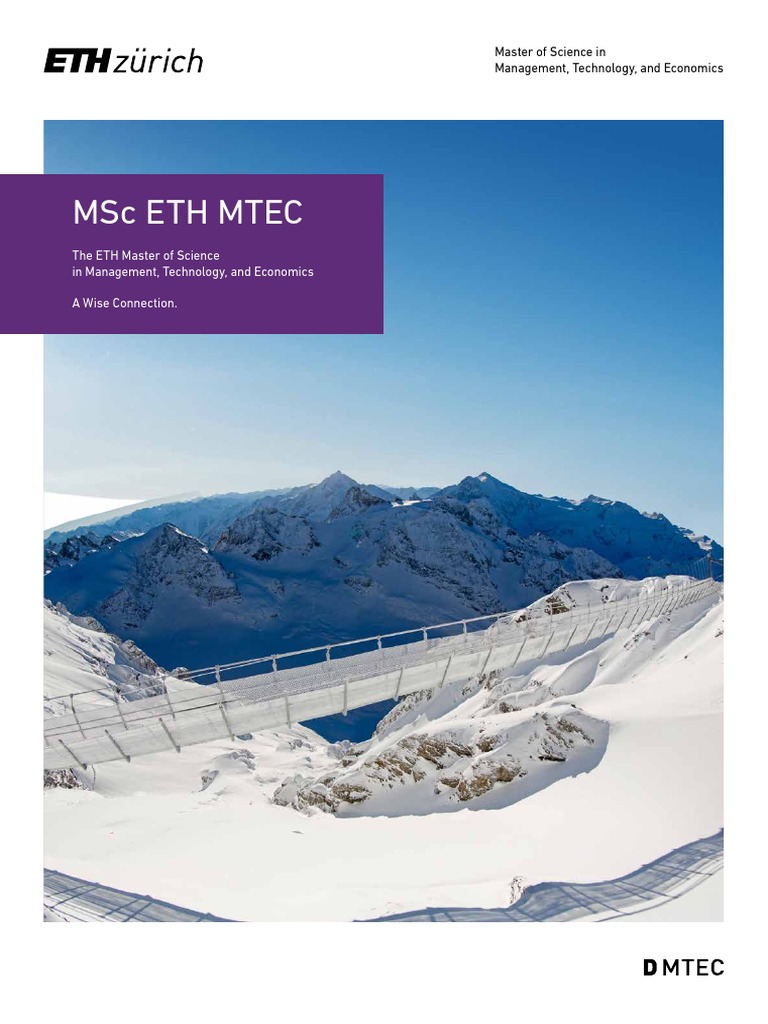 MSC Eth Mtec: The ETH Master of Science in Management, Technology, and ...