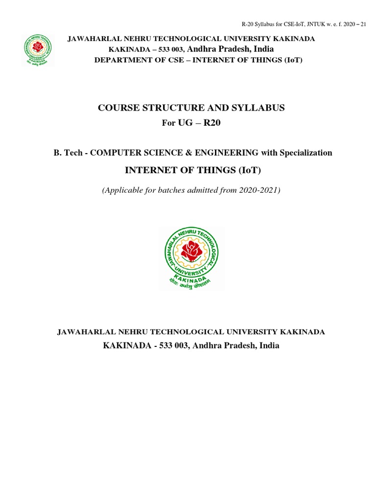 Cse-Iot CS& Syllabus Ug r20 | PDF | Optics | Pointer (Computer Programming)