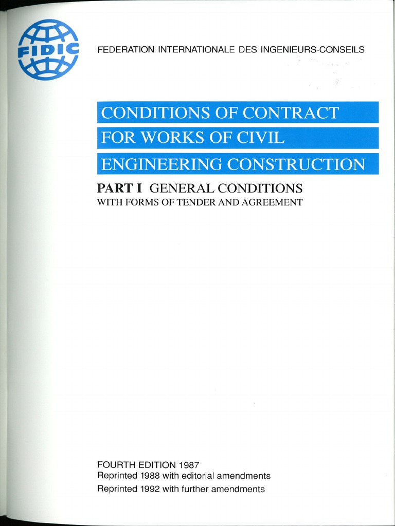 FIDIC - Red Book - 1987 | PDF