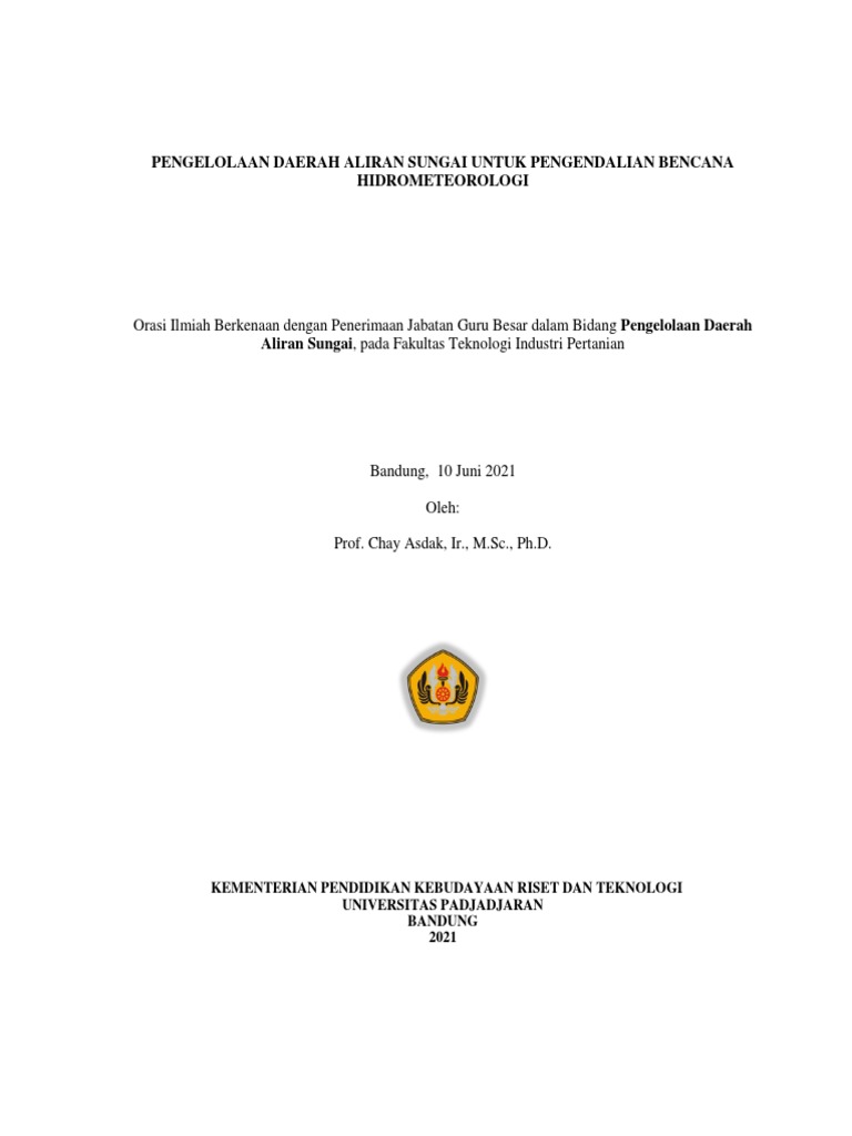 Orasi Prof Chay Asdak 10juni2021 | PDF