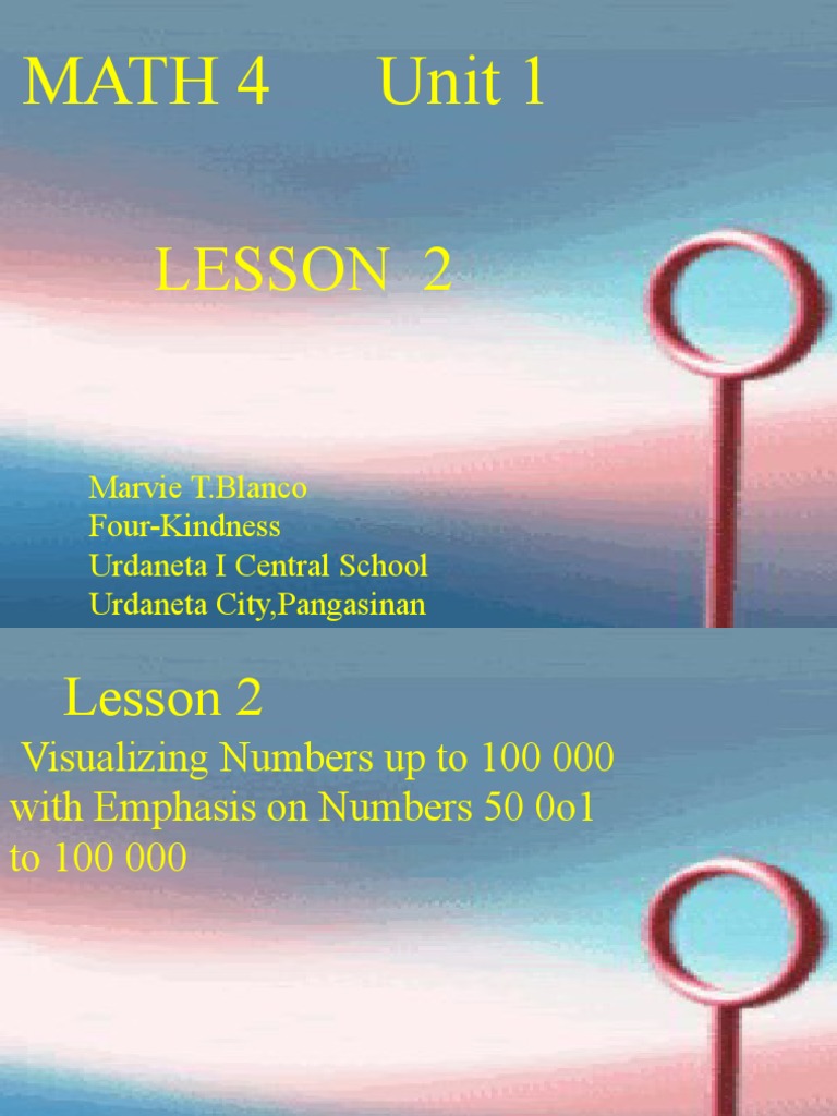 MATH Q1 Lesson 2 Visualizing Numbers Up To 100 000 With Emphasis On ...