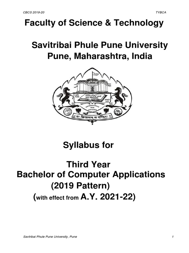 Faculty of Science & Technology Savitribai Phule Pune University Pune ...
