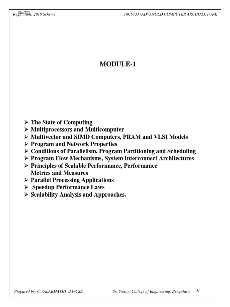 Module 1 Metrics And Measures Pdf Central Processing Unit Parallel Computing