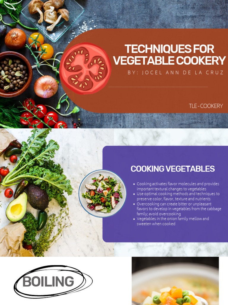 TLE - Techniques For Vegetable Cookery | PDF | Cooking | Roasting