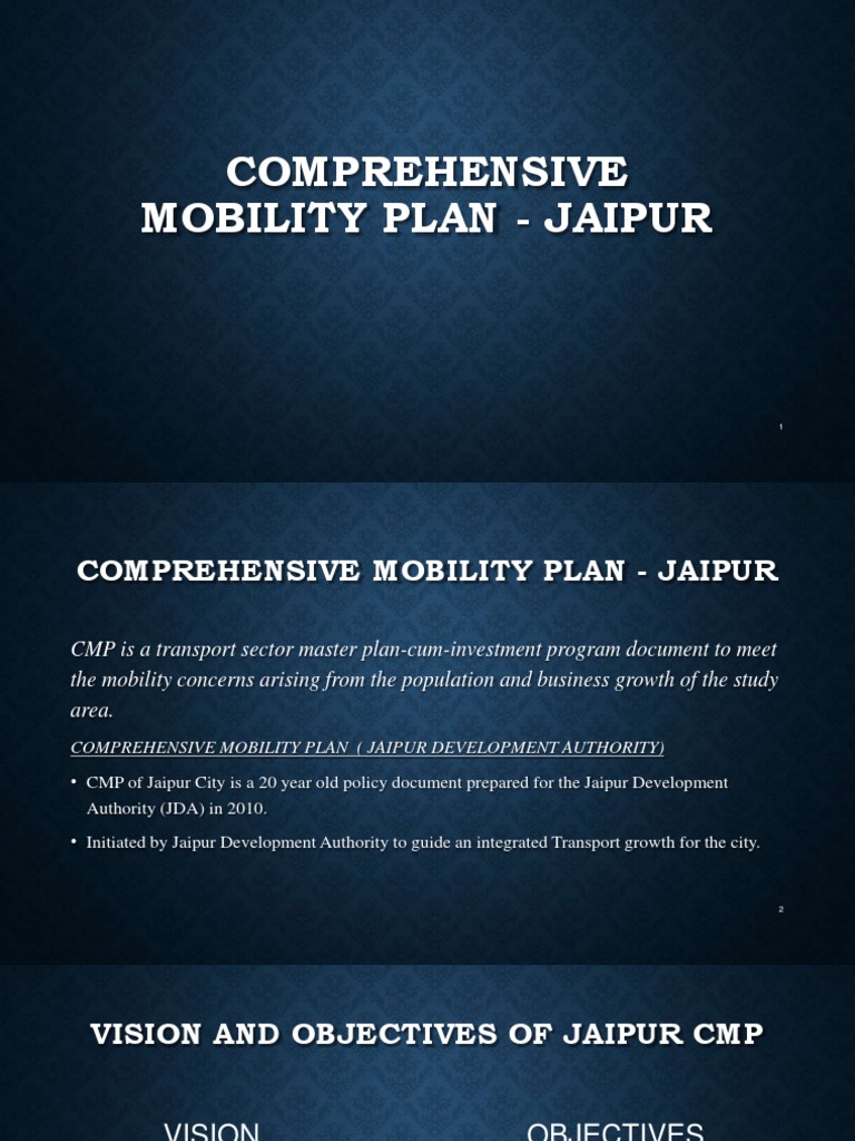 Comprehensive Mobility Plan - Jaipur | PDF | Transport | Road