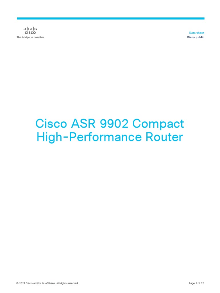 Cisco ASR 9902 Compact High-Performance Router | Download Free PDF ...