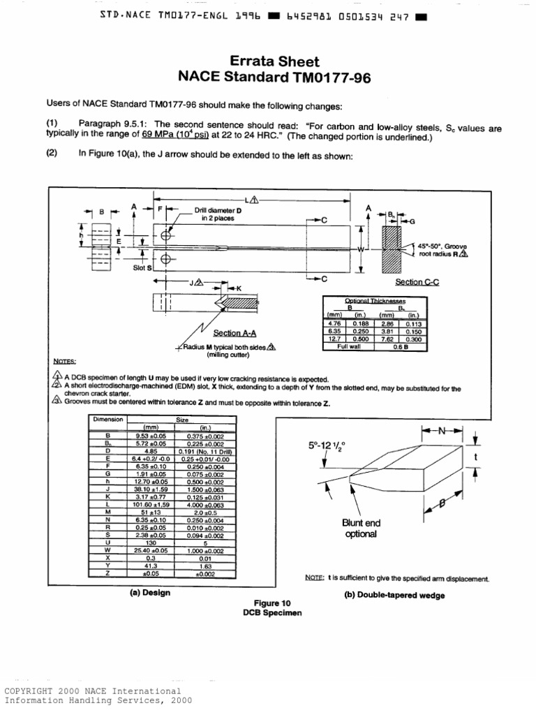NACE TM0177-1996 Standard Test Method | PDF | Intellectual Property Law
