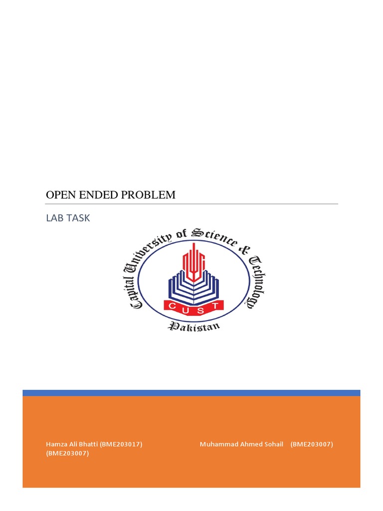 Open Ended Problem: Lab Task | PDF | Force | Interchange (Road)