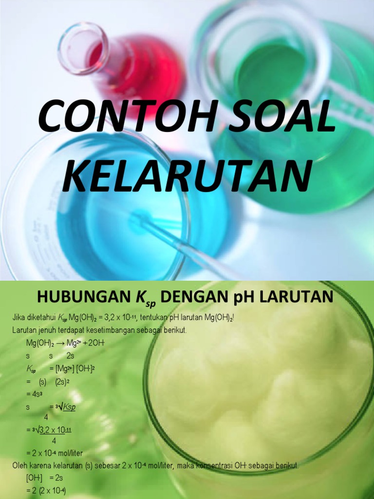 Ksp dan pH: Kelarutan & Endapan | PDF