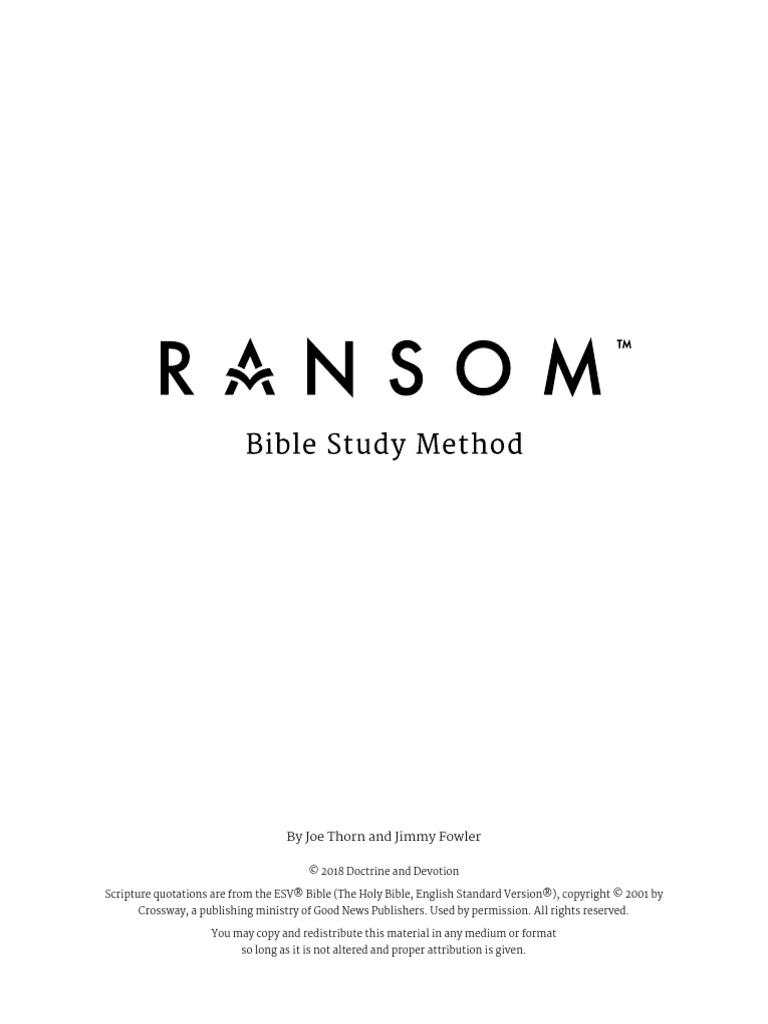 RANSOM Bible Study Method Print | PDF | Logos (Christianity) | Theology