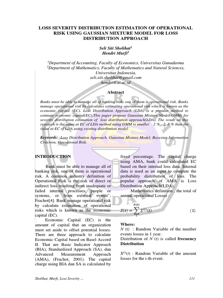 Loss Severity Distribution Estimation | PDF | Akaike Information ...