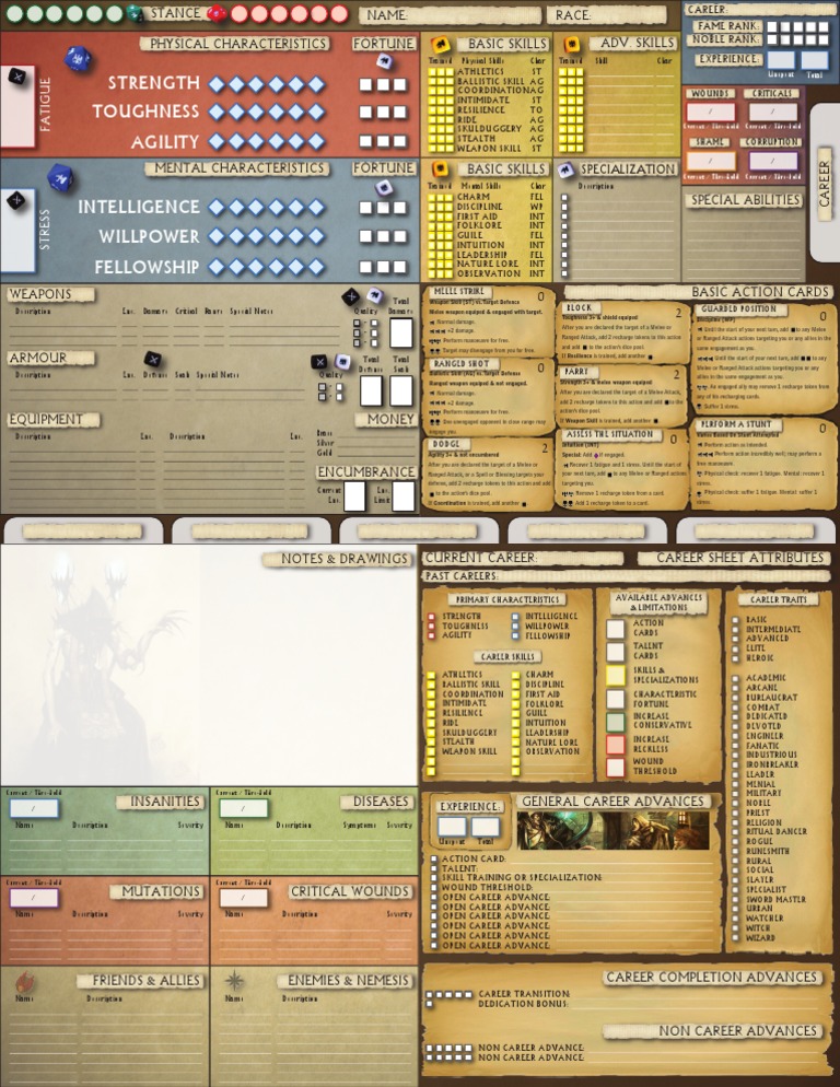 Gitzmans WFRP3 Character Sheet | PDF