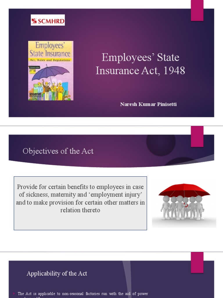 Overview of Employees' State Insurance Act | PDF | Employment | Economies