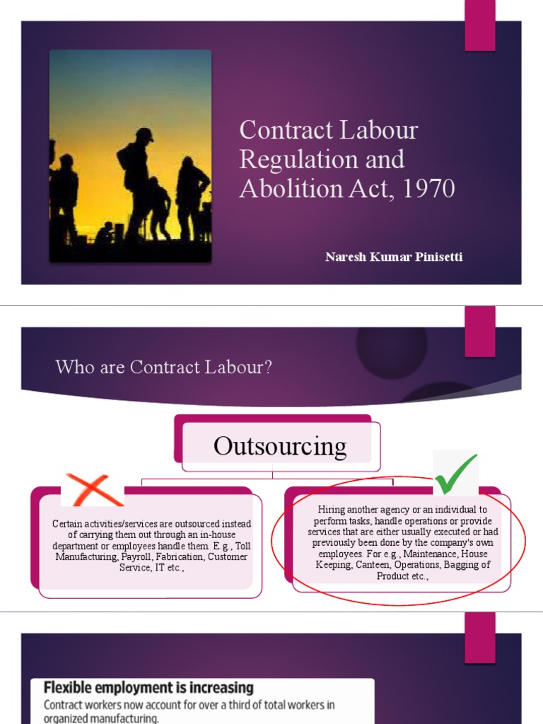 Contract Labour Act | PDF | Employment | Wage