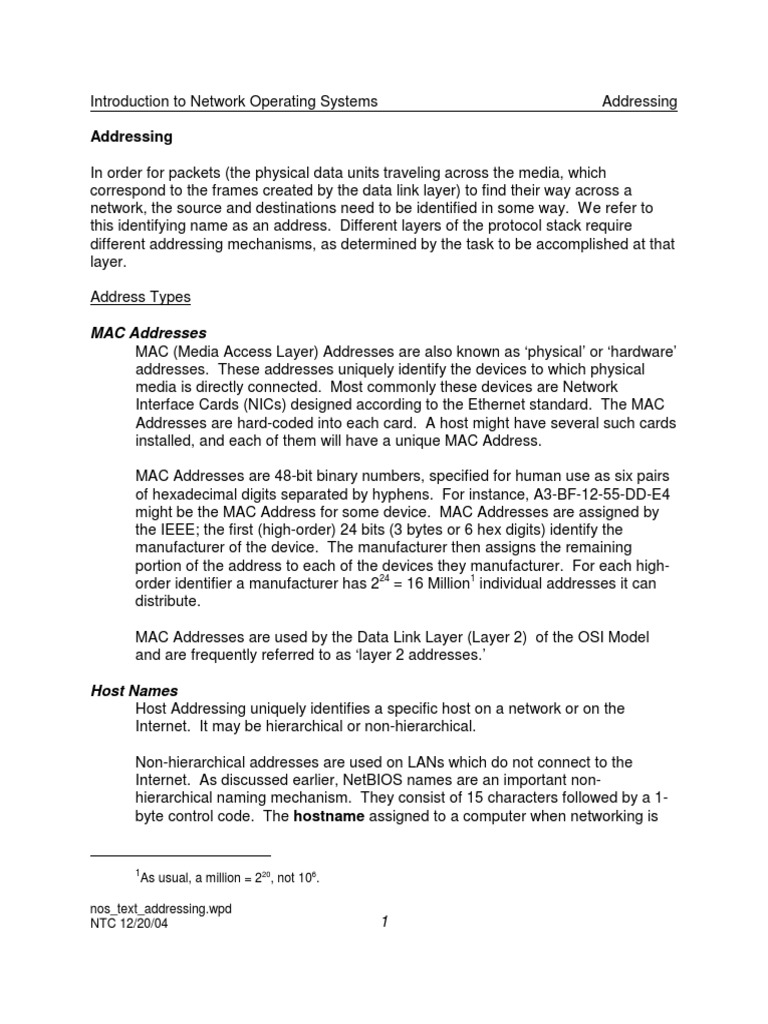 Nos Text Addressing | PDF | Port (Computer Networking) | Domain Name