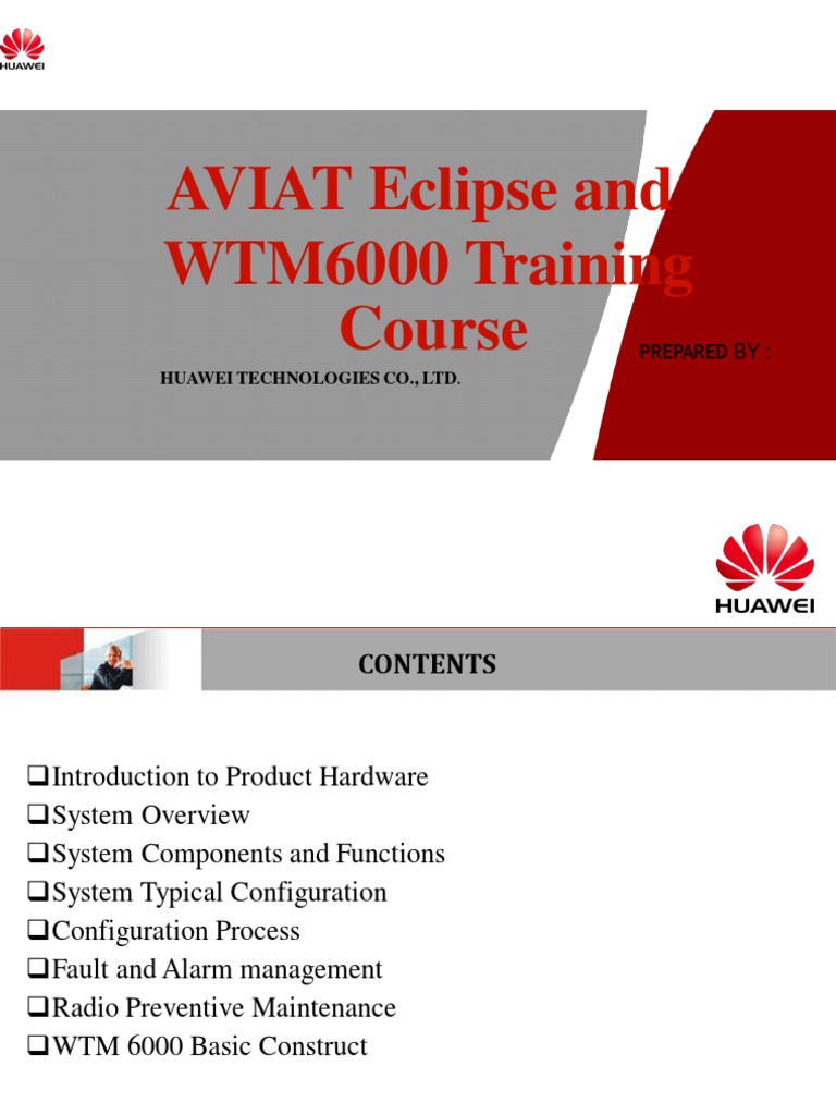 AVIAT Eclipse and WTM6000 Training Course: Huawei Technologies Co., LTD | PDF | Computer Network ...