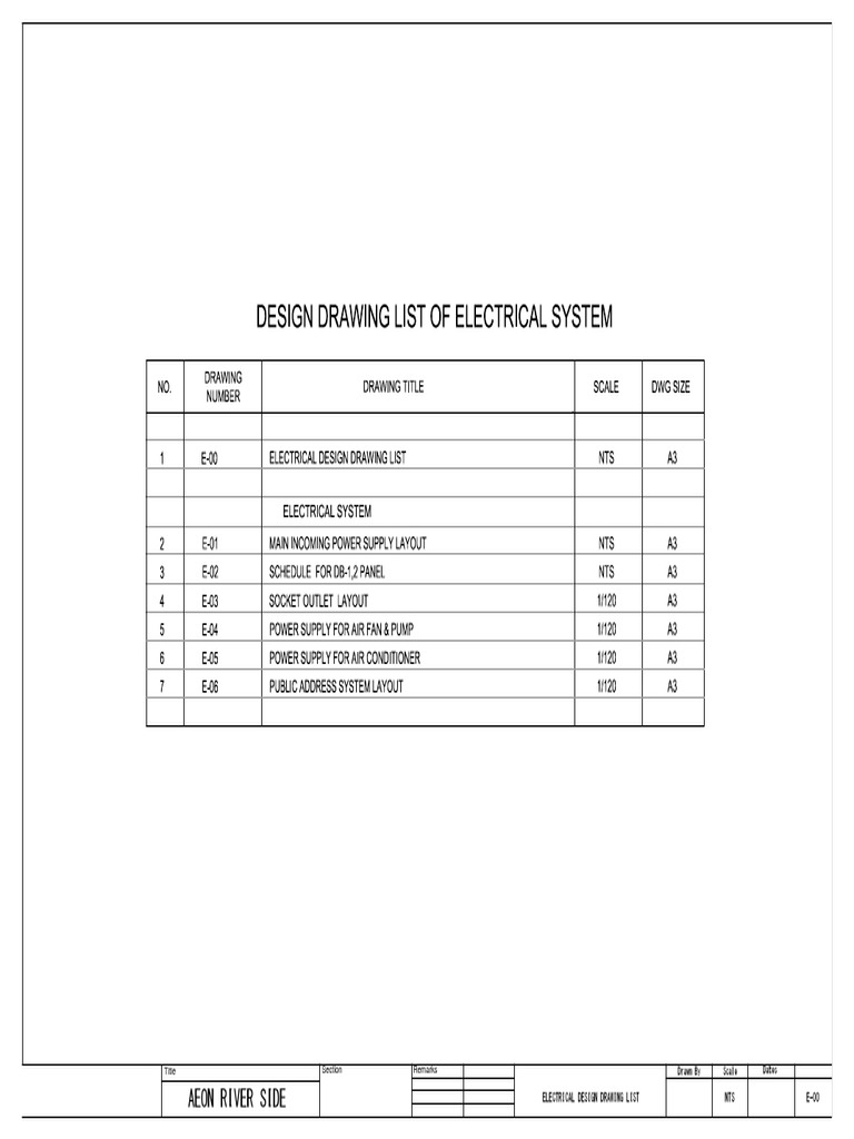 (14 08) Electrical Drawing | PDF | Foods | Drink