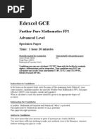 CGP A-Level Mathematics Edexcel Practice Exam Papers | PDF
