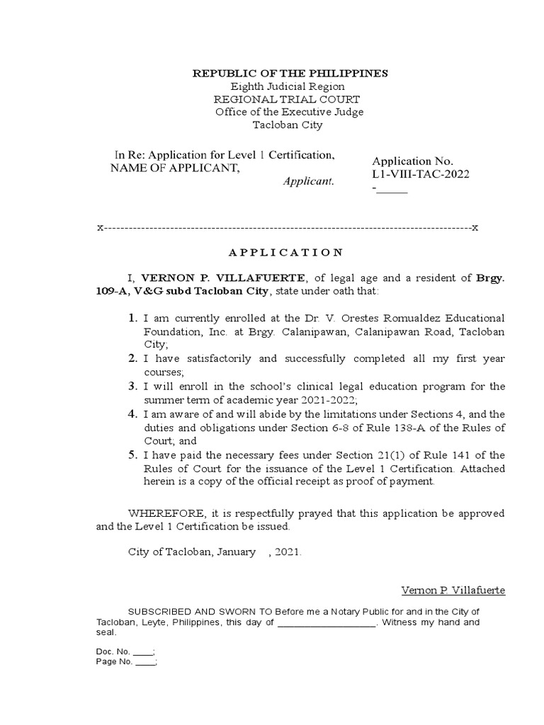 Level 1 Clep-Lsp Application | PDF
