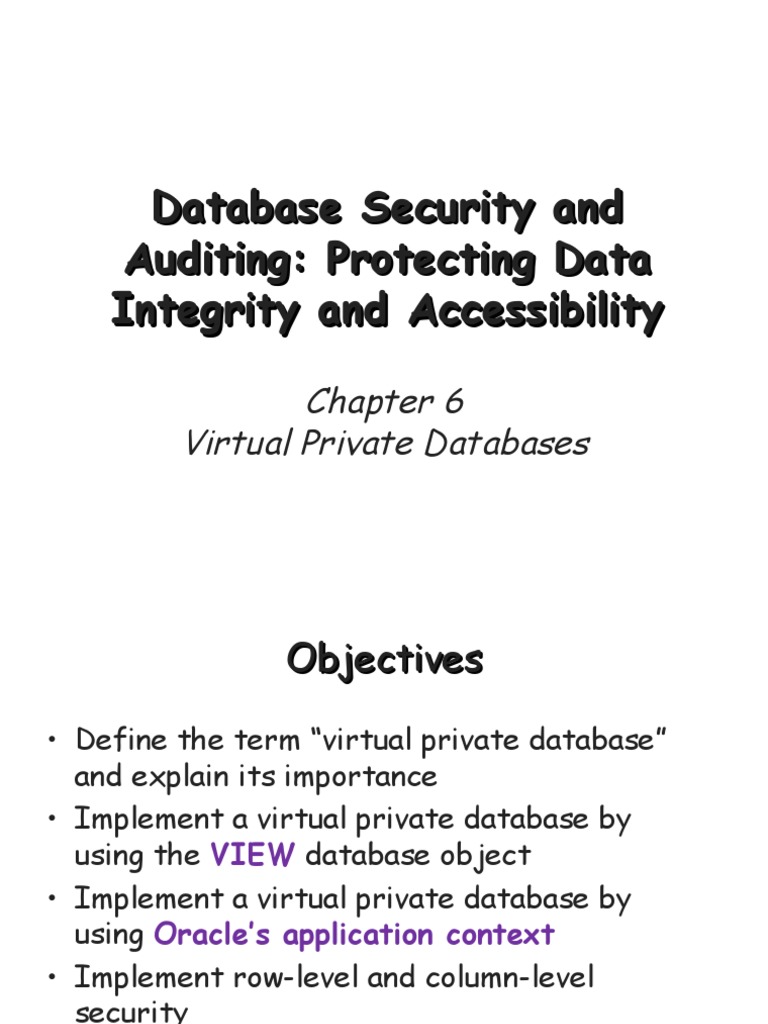 Database Security and Auditing: Protecting Data Integrity and Accessibility | PDF | Databases ...