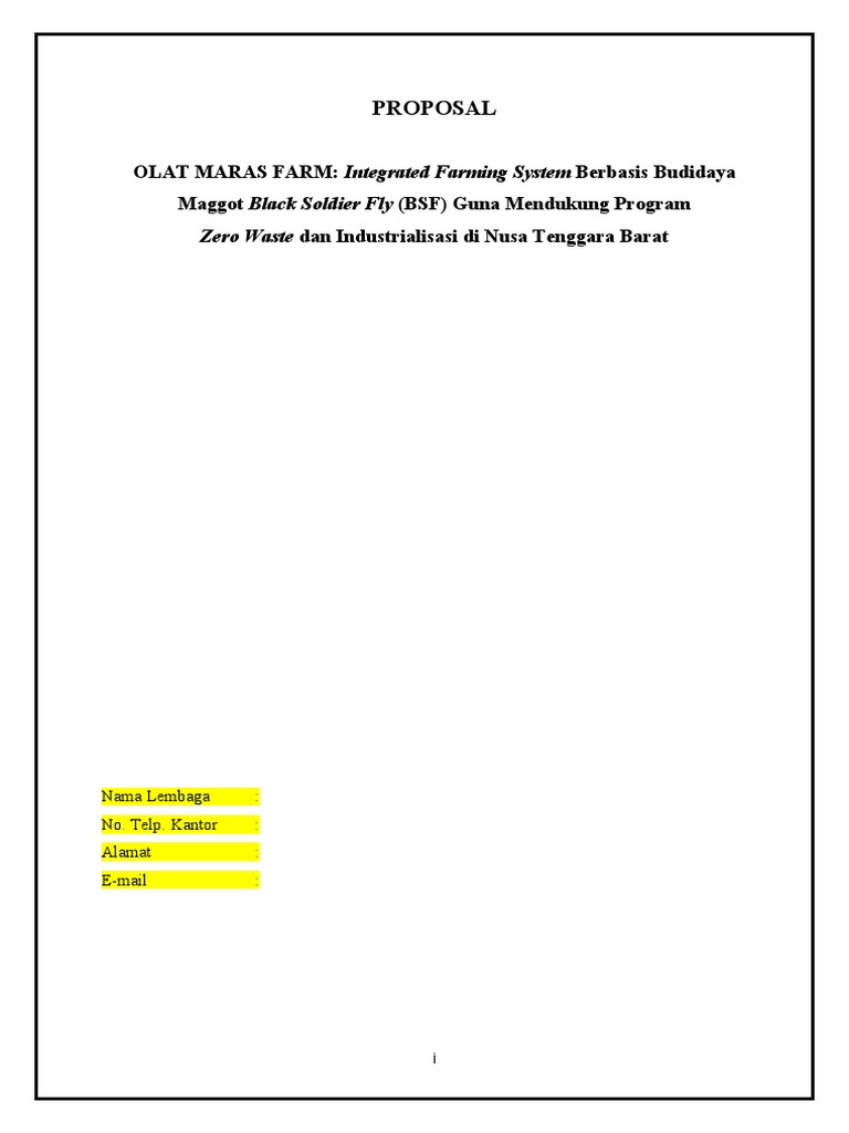 Draft Proposal Integrated Farming | PDF