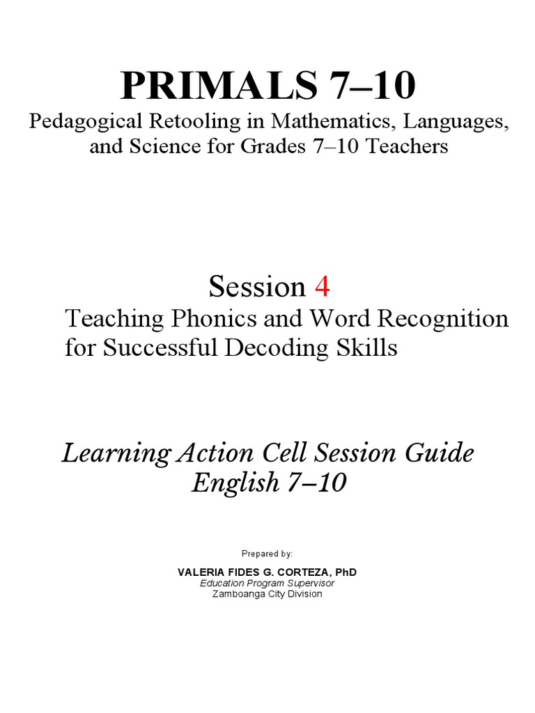 Teaching Phonics and Word Recognition For Successful Decoding Skills ...