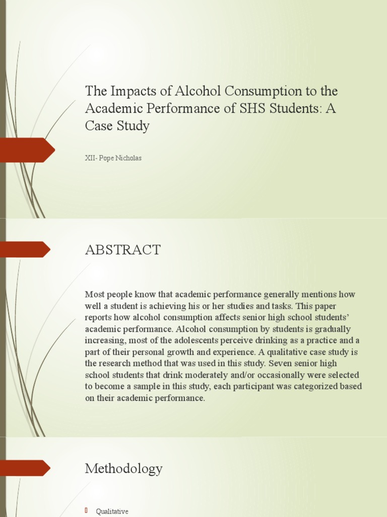 Alcohol's Impact on SHS Academics | PDF | Alcoholic Drinks | Data