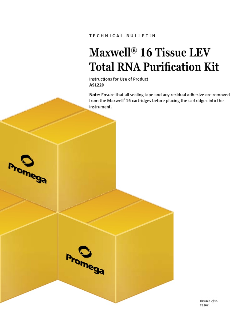 Maxwell 16 Tissue LEV Total RNA Purification Kit: Technical Bulletin ...