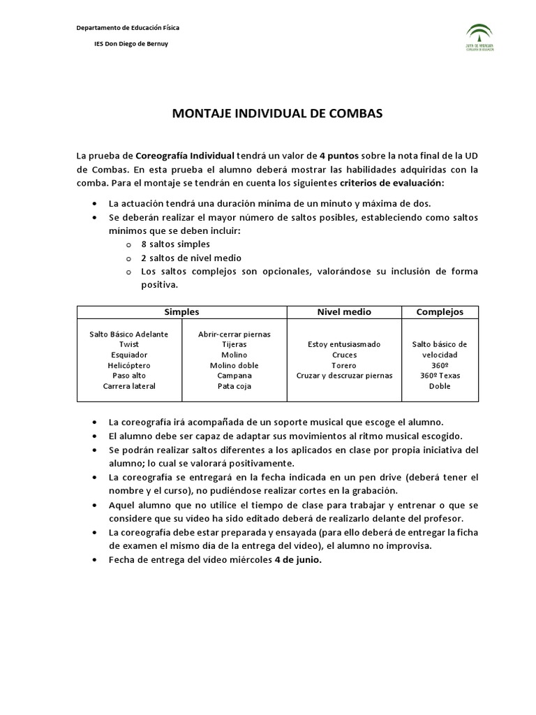 Montaje Individual Combas - David Marín Gómez | PDF