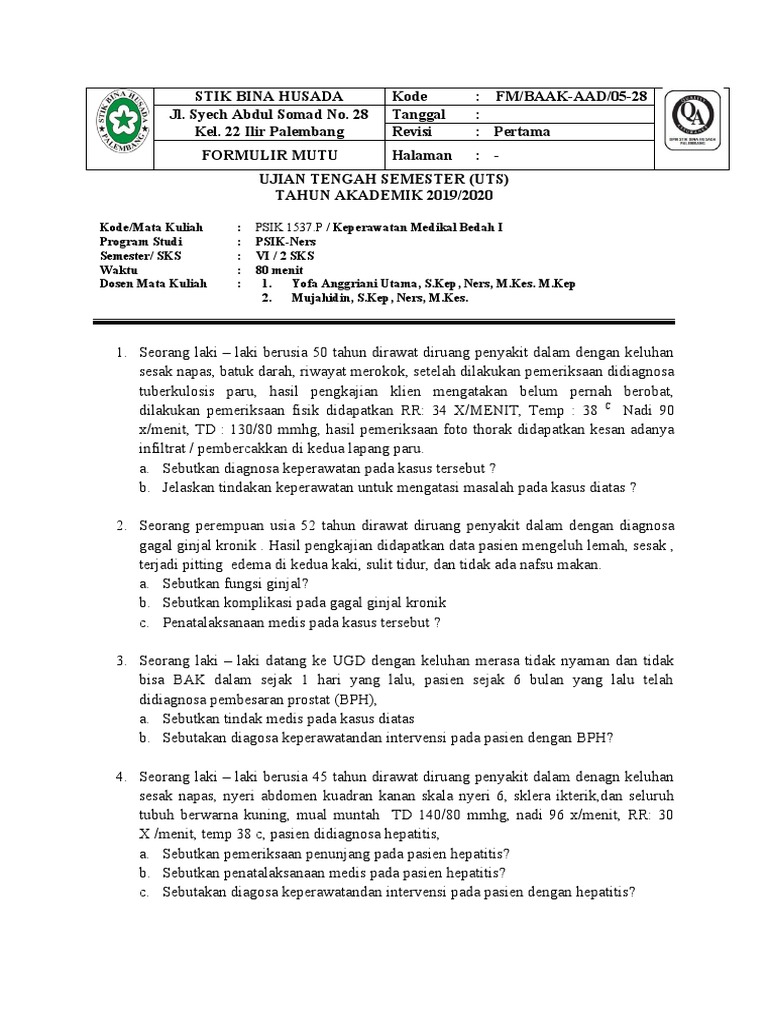 Soal KMB 2 2021 UAS-1 | PDF