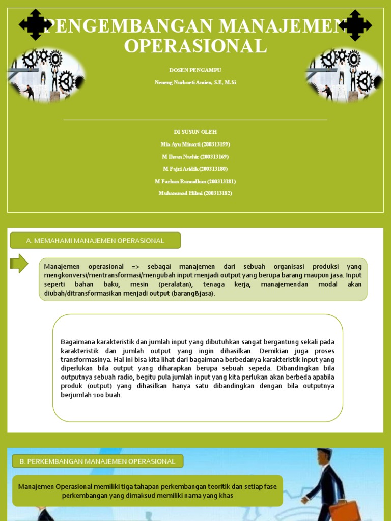 Pengembangan Manajemen Operasional | PDF