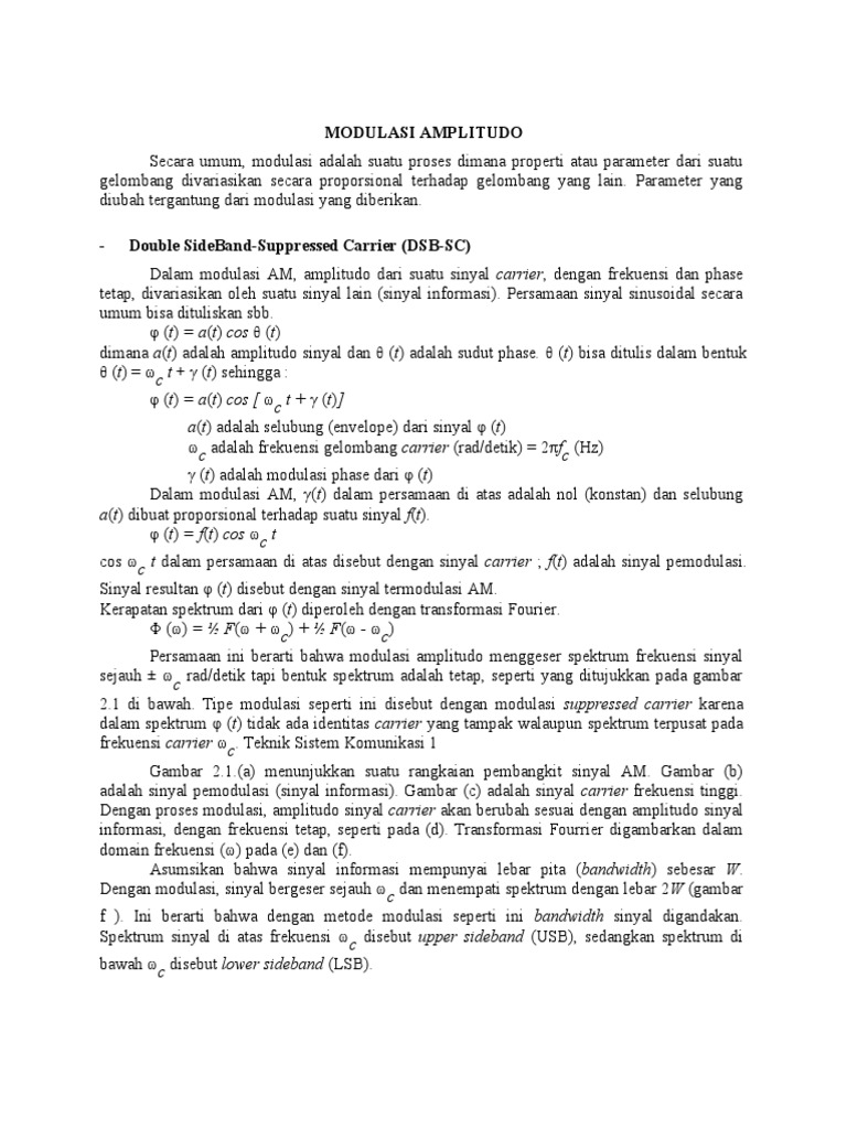 Modulasi Amplitudo | PDF