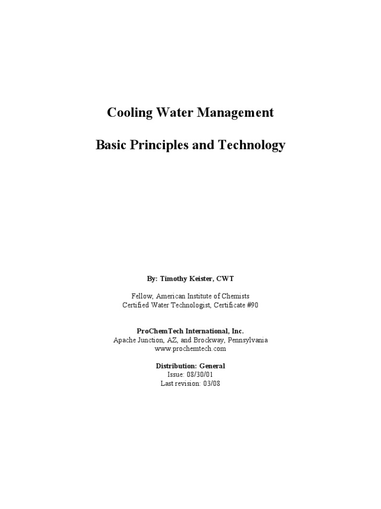 Basic - Cooling Water Management | PDF | Technology & Engineering
