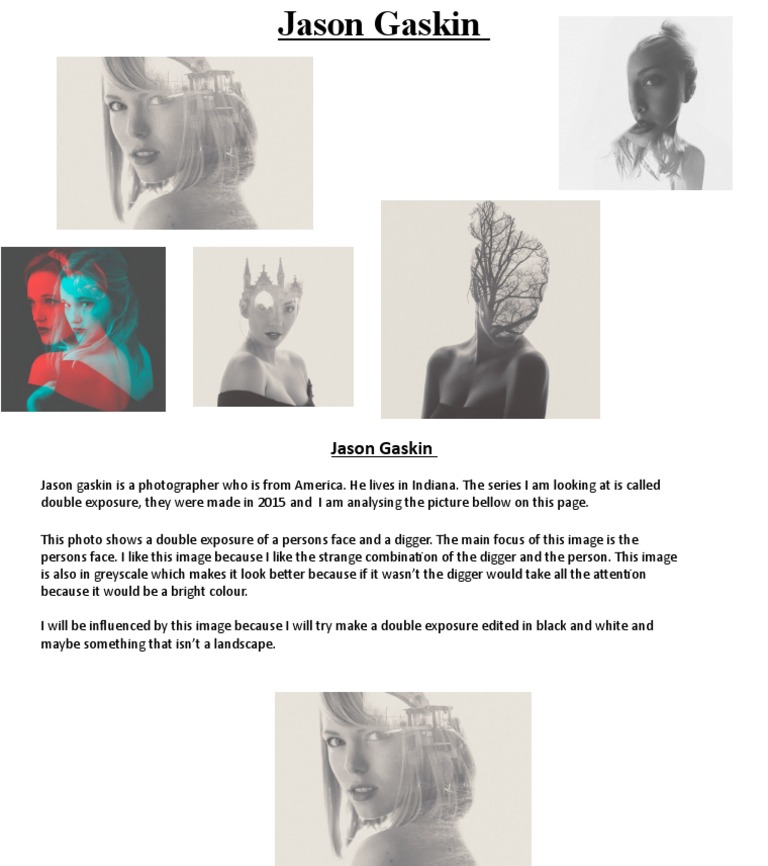 Jason Gaskin's Double Exposure Analysis | PDF | Language Arts & Discipline