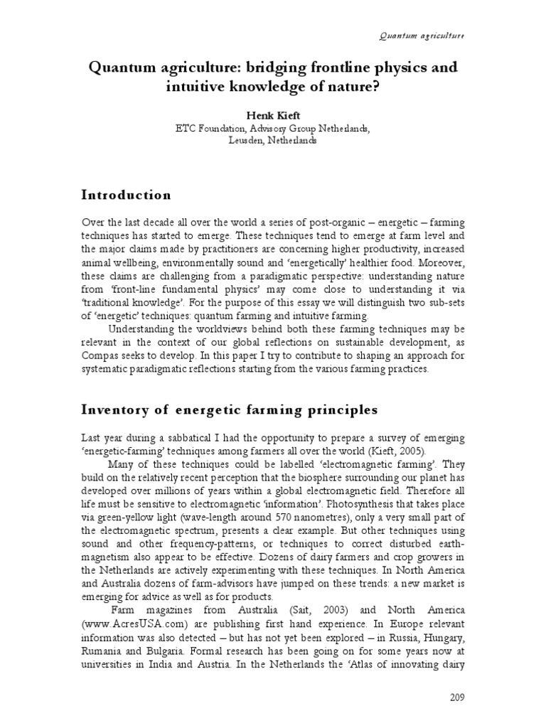 Electro-Agriculture: Techniques and Insights | PDF | Electromagnetic ...