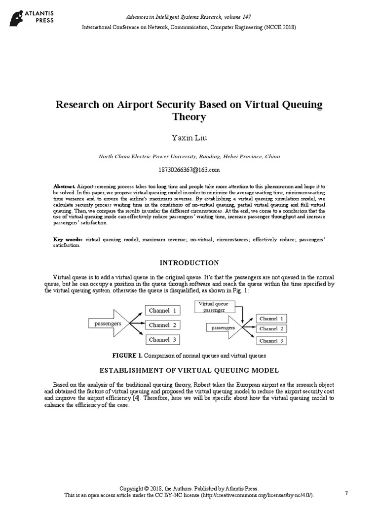 Research On Airport Security Based On Virtual Queuing Theory | PDF | Computing
