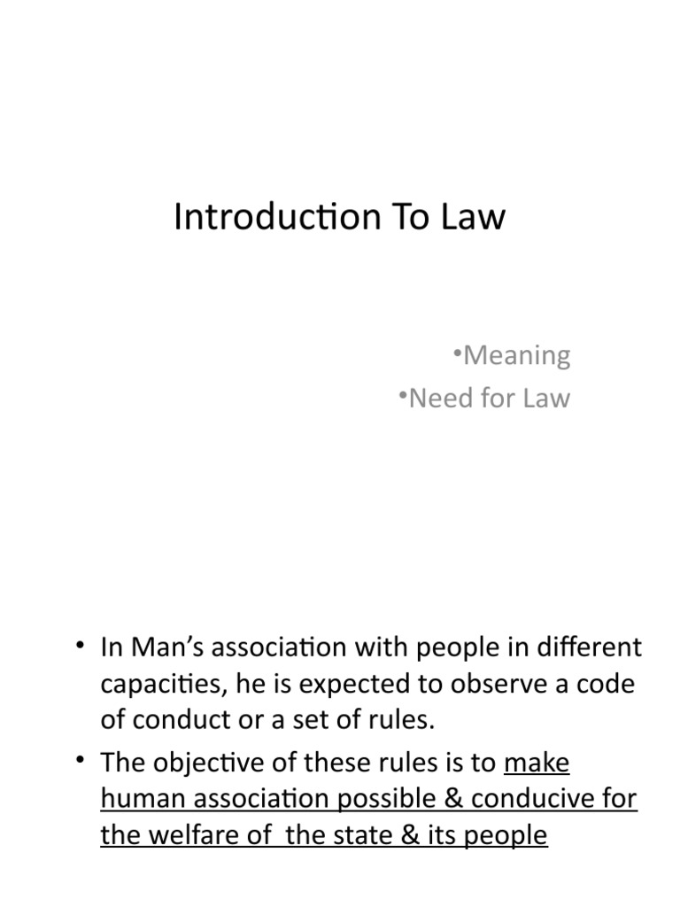 1 Need For Law | PDF | Justice | Prosecutor