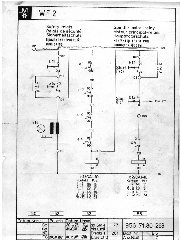 Mikron WF2 Stromlaufplan B6 | PDF