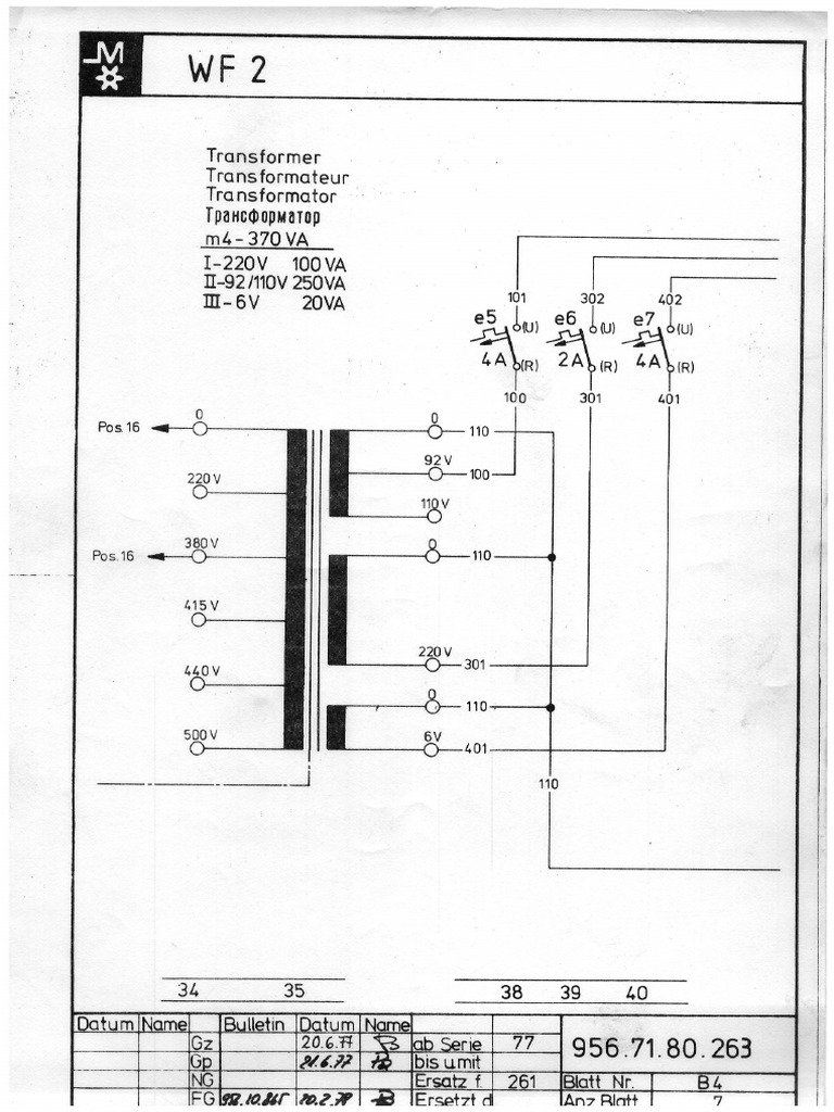 Mikron WF2 Stromlaufplan B4 | PDF