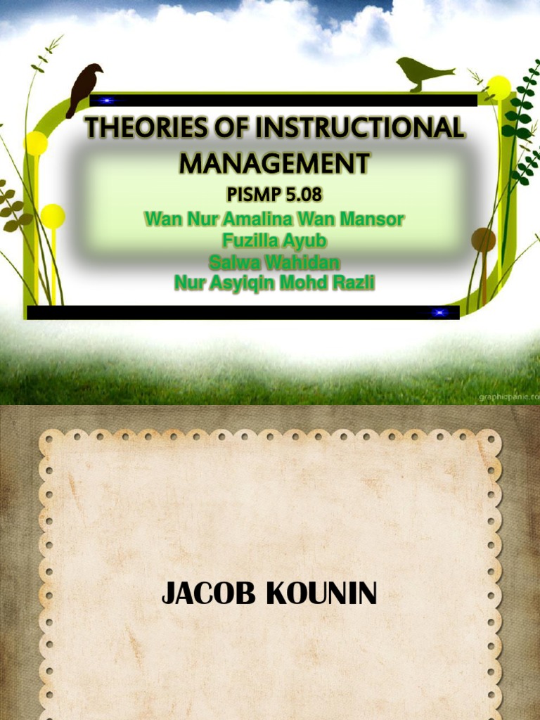 Jacob Kounin Instructional Management Theory | PDF | Teachers | Classroom