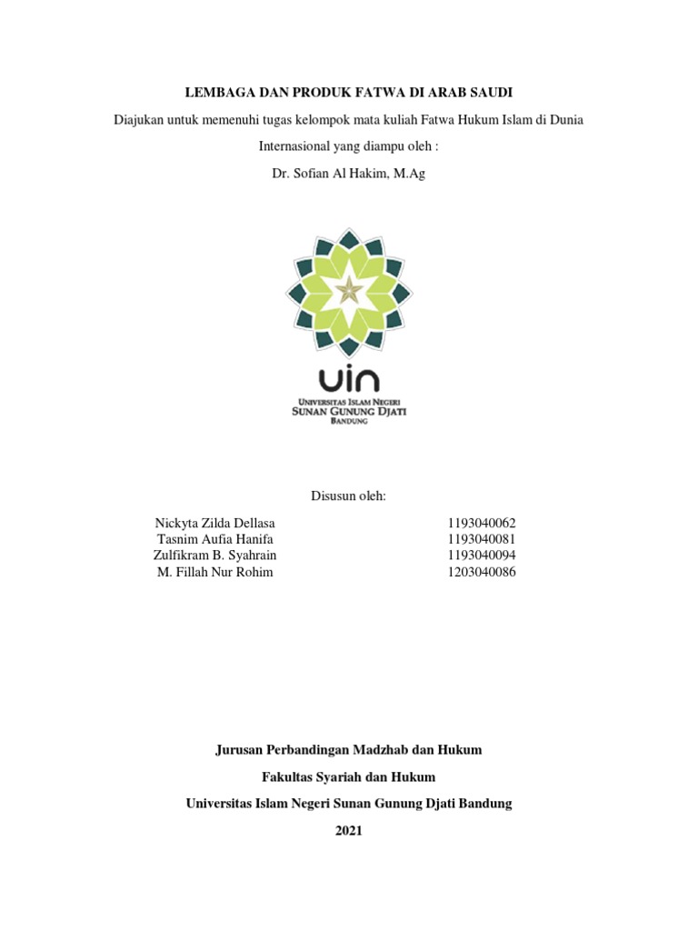 Kel.7 Lembaga Fatwa Di Arab Saudi | PDF | Perjalanan | Agama ...