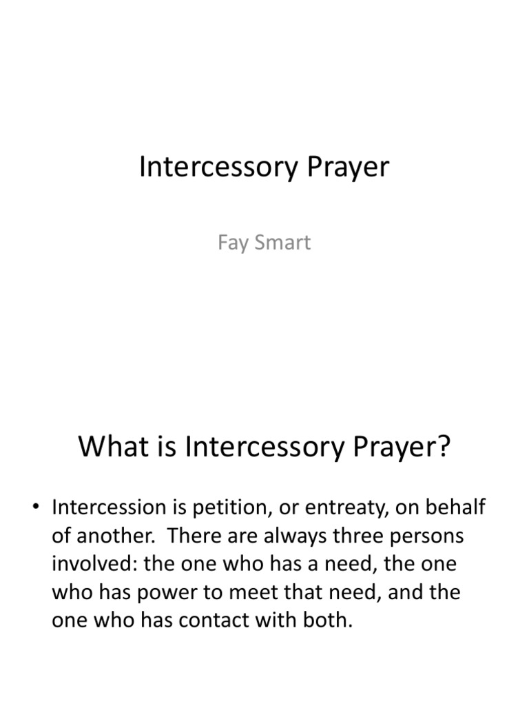 Intercessory Prayer | PDF | Intercession | Prayer