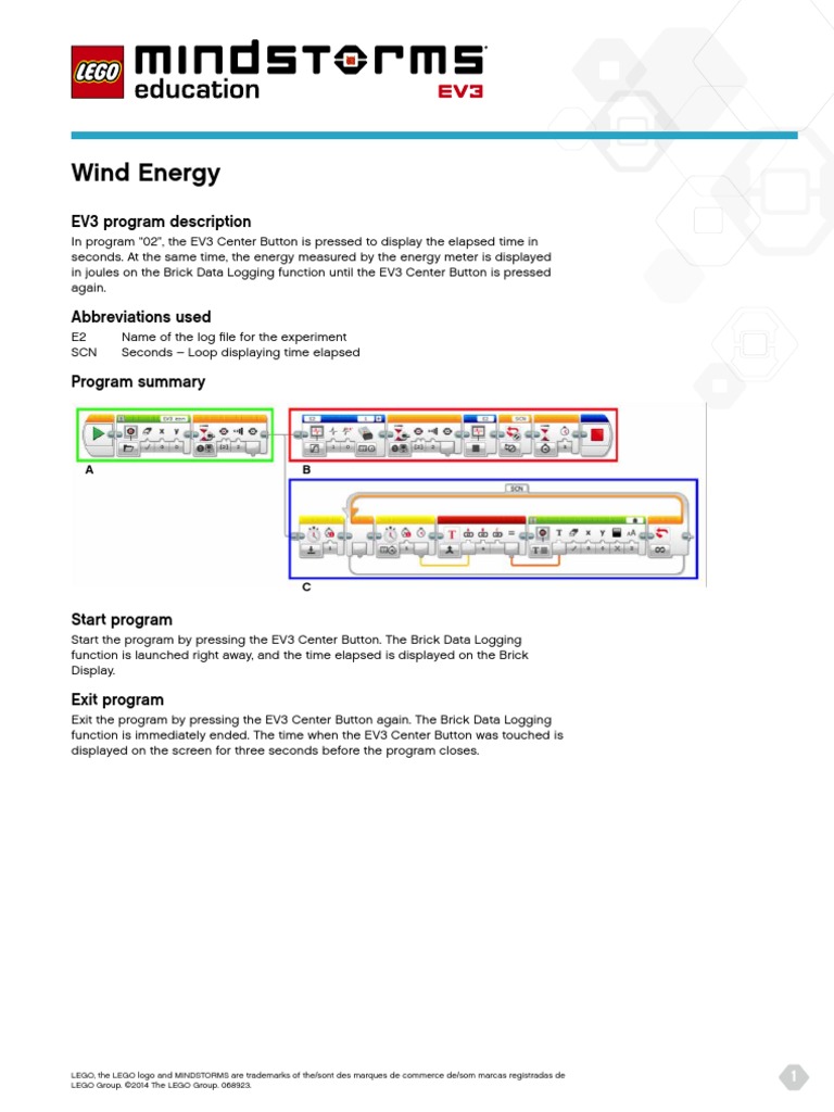 Wind Energy: EV3 Program Description | PDF