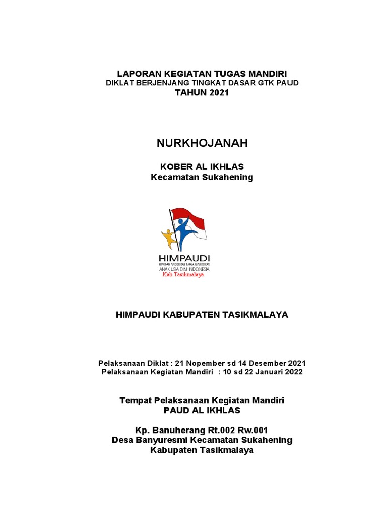 Tugas Mandiri Diksar 2021 | PDF