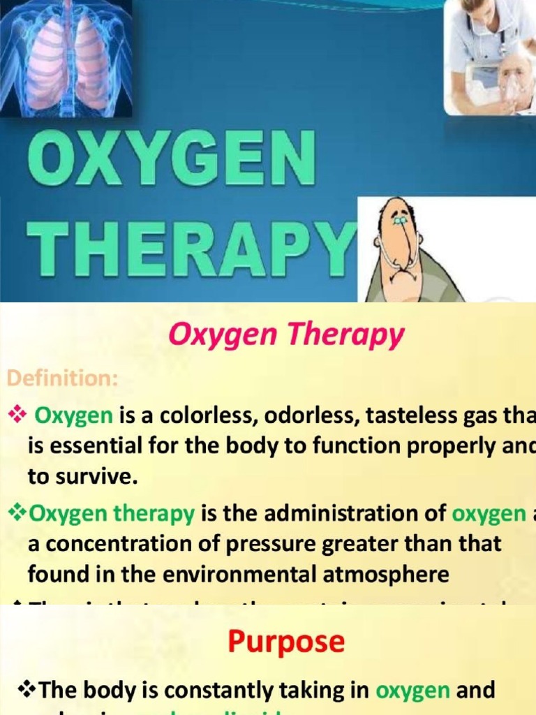 Oxygen Therapy. Methods of Oxygenation | PDF