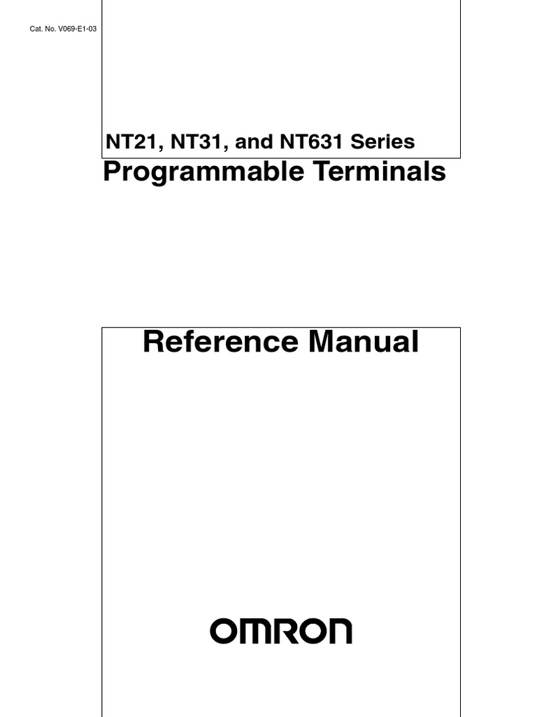 Reference Manual: Programmable Terminals | PDF | Liquid Crystal Display ...