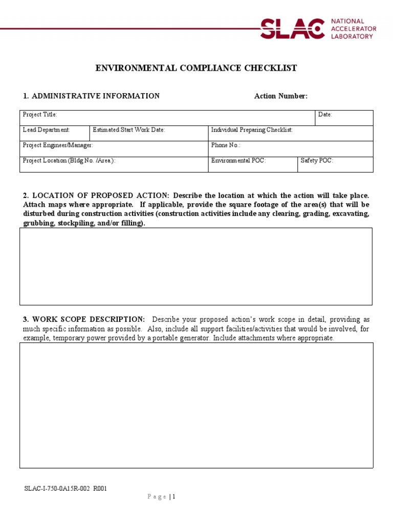 Env Compliance Checklist | PDF | Waste | Waste Management