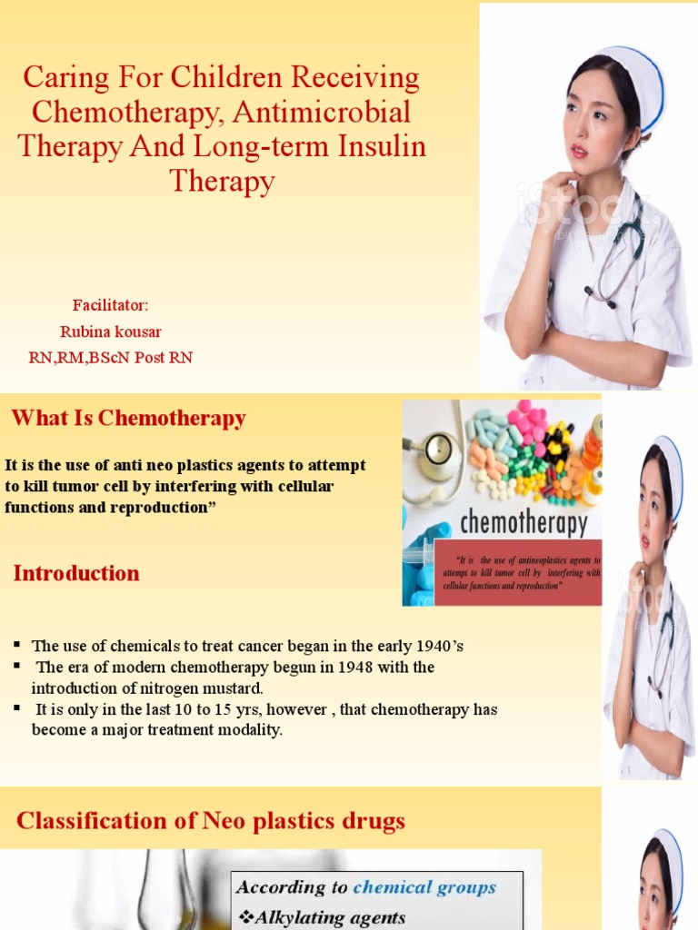 Caring For Children Receiving Chemotherapy, Antimicrobial Therapy and ...